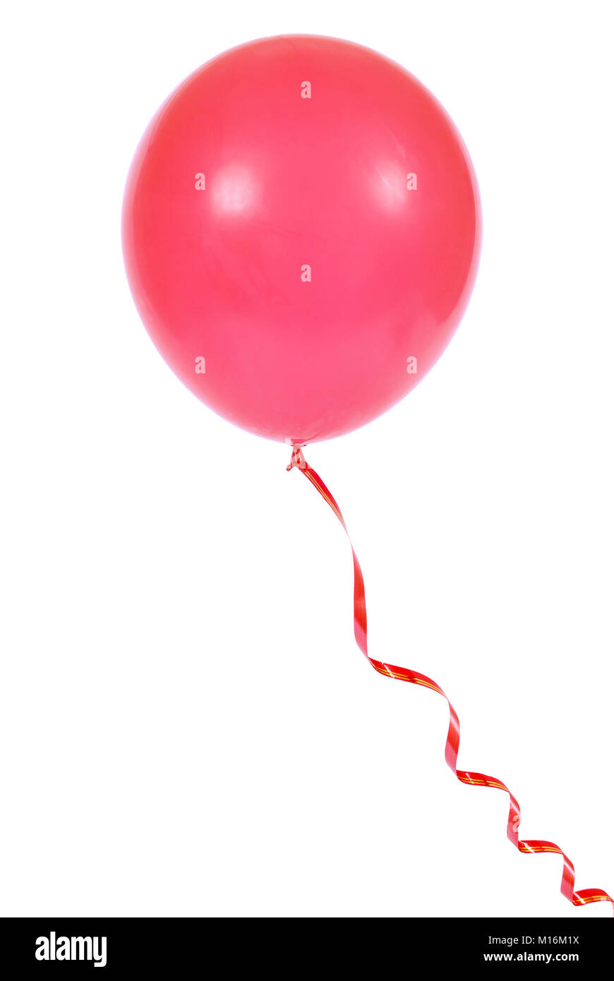 Red balloon isolated on white background Stock Photo - Alamy