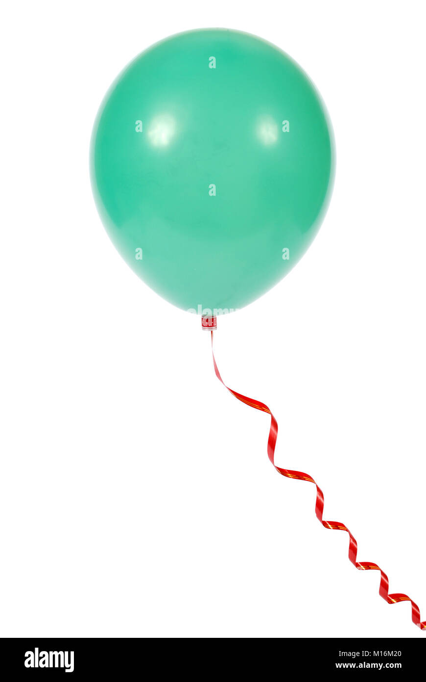 Green balloon isolated on white background Stock Photo - Alamy