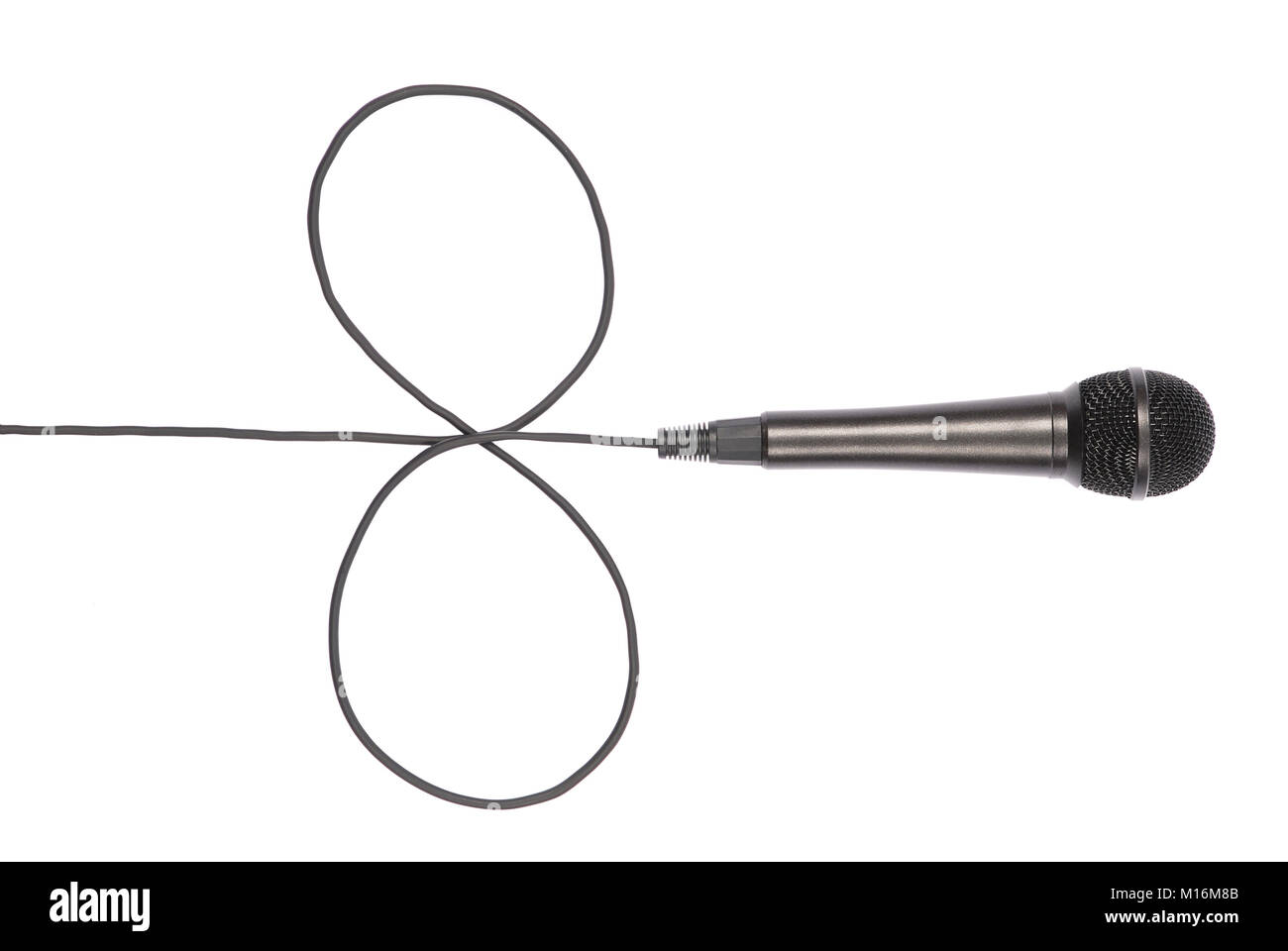 one microphone isolated on white background Stock Photo - Alamy