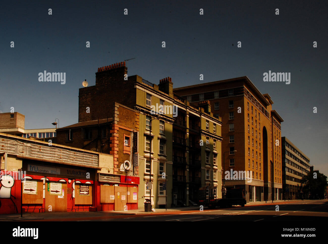 Commercial Buildings and Shops along the Commercial Road, East London ...
