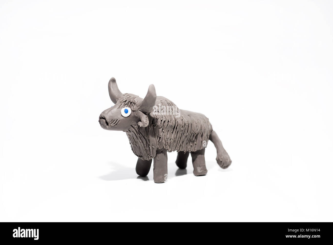 Funny gray Yak made from Play Clay Stock Photo - Alamy