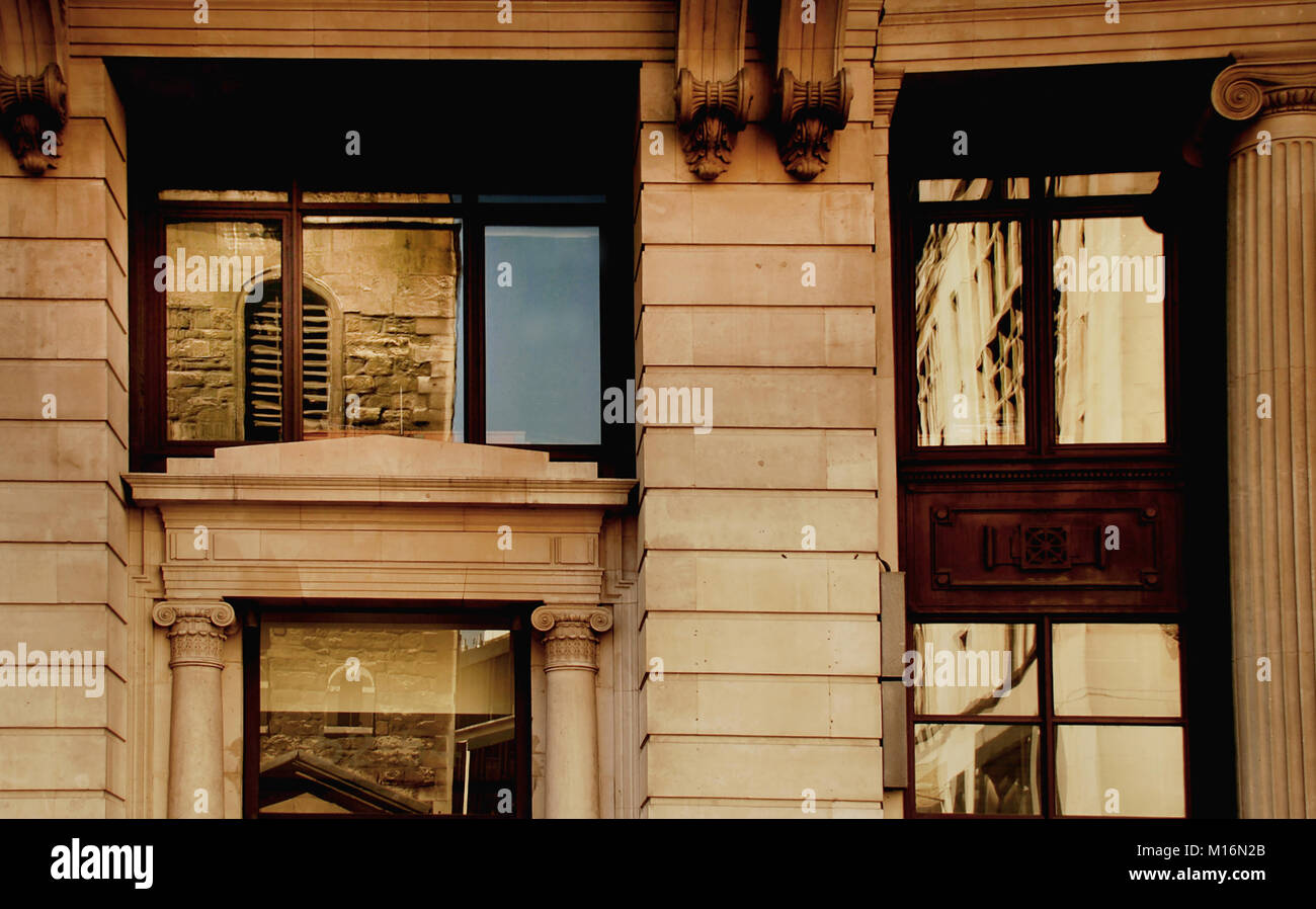 Windows and Reflections in the City of London Stock Photo - Alamy