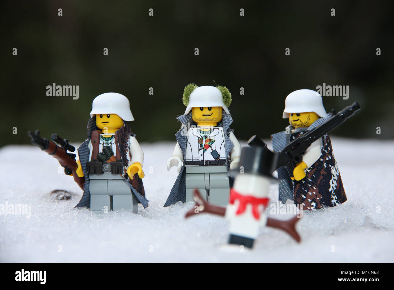 LEGO WWII German Soldiers in winter uniform Stock Photo - Alamy