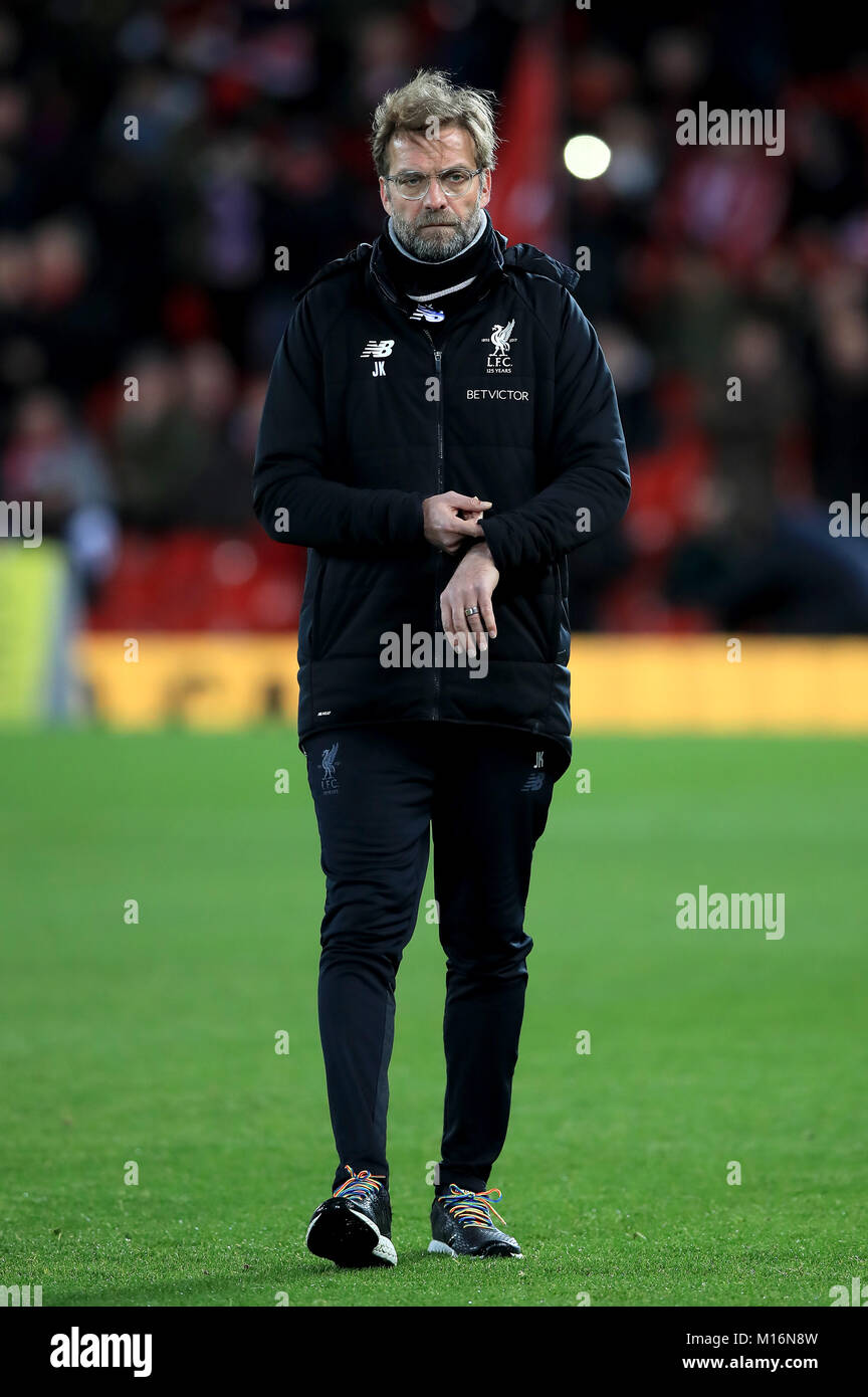 Liverpool manager Jurgen Klopp before the Emirates FA Cup, fourth round ...