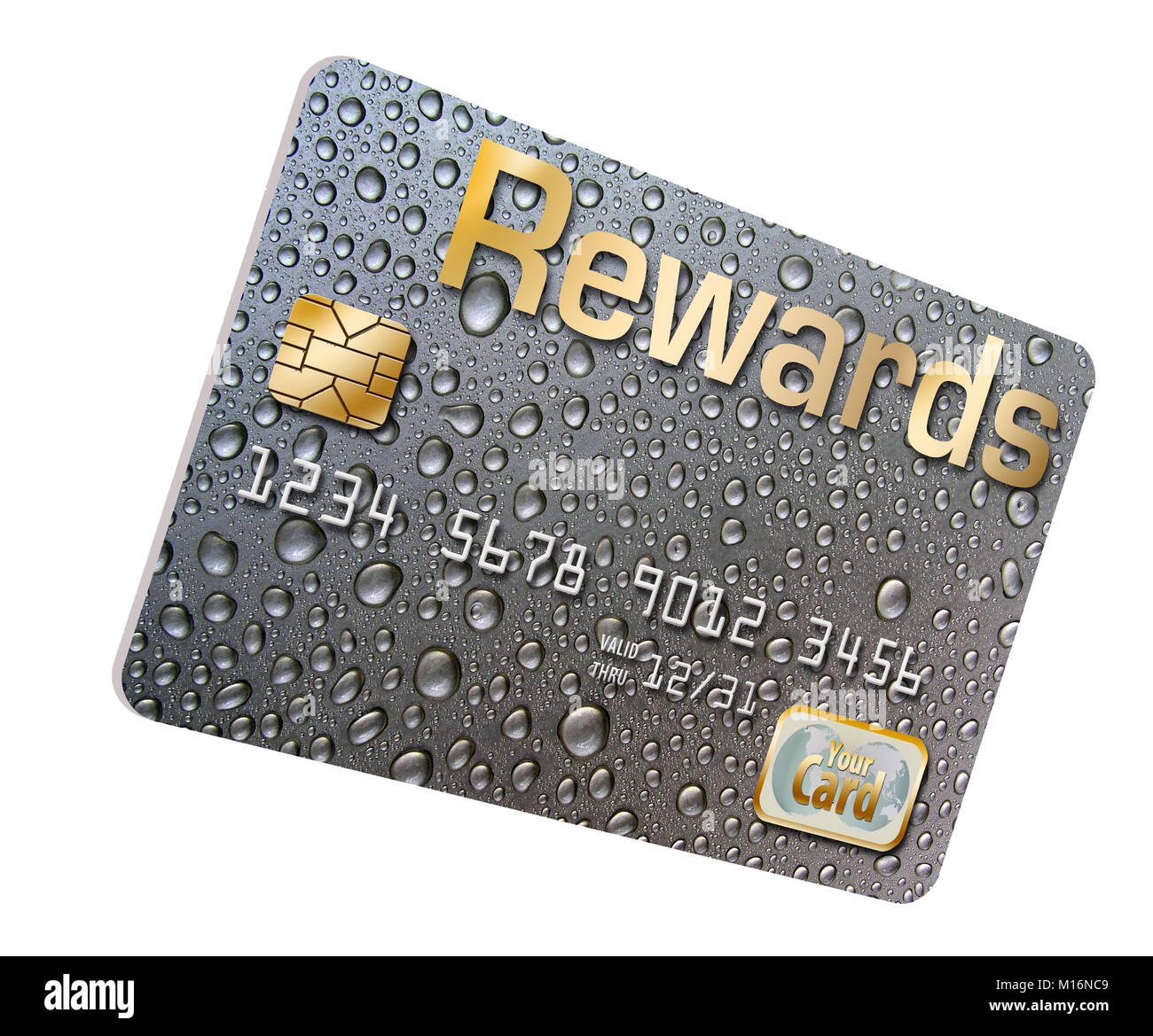 Old rusty, worn out credit card isolated on a white background Stock ...