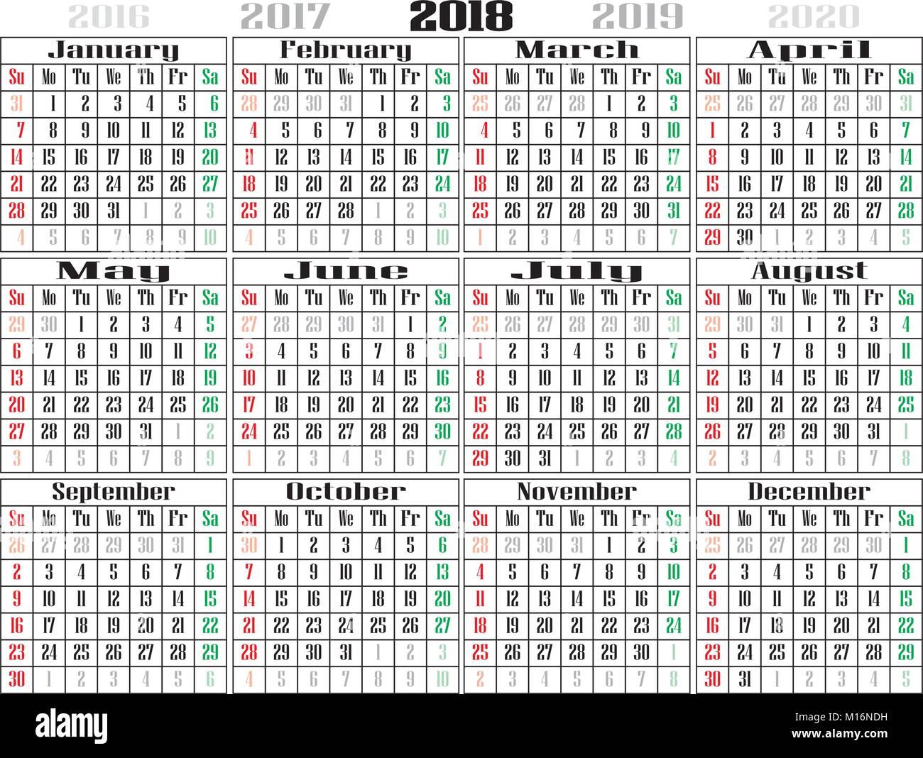 2018 vector vectors hi-res stock photography and images - Alamy
