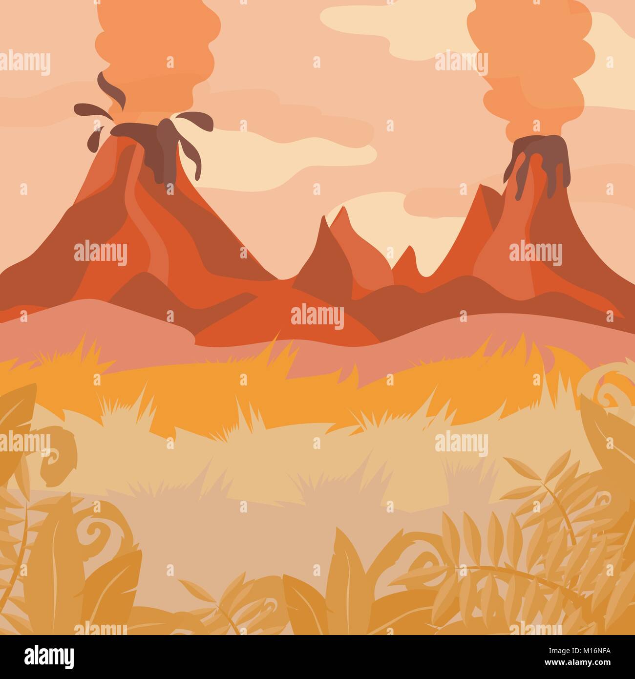 Layered volcano Stock Vector Images - Alamy