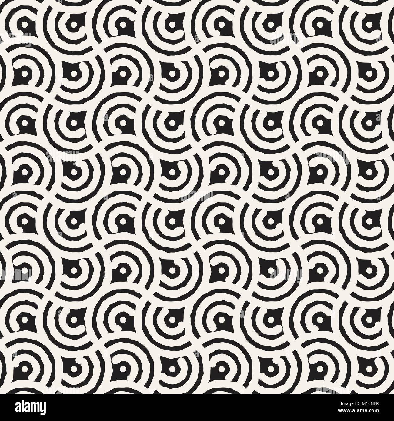 Seamless abstract hand drawn pattern. Vector freehand lines background ...