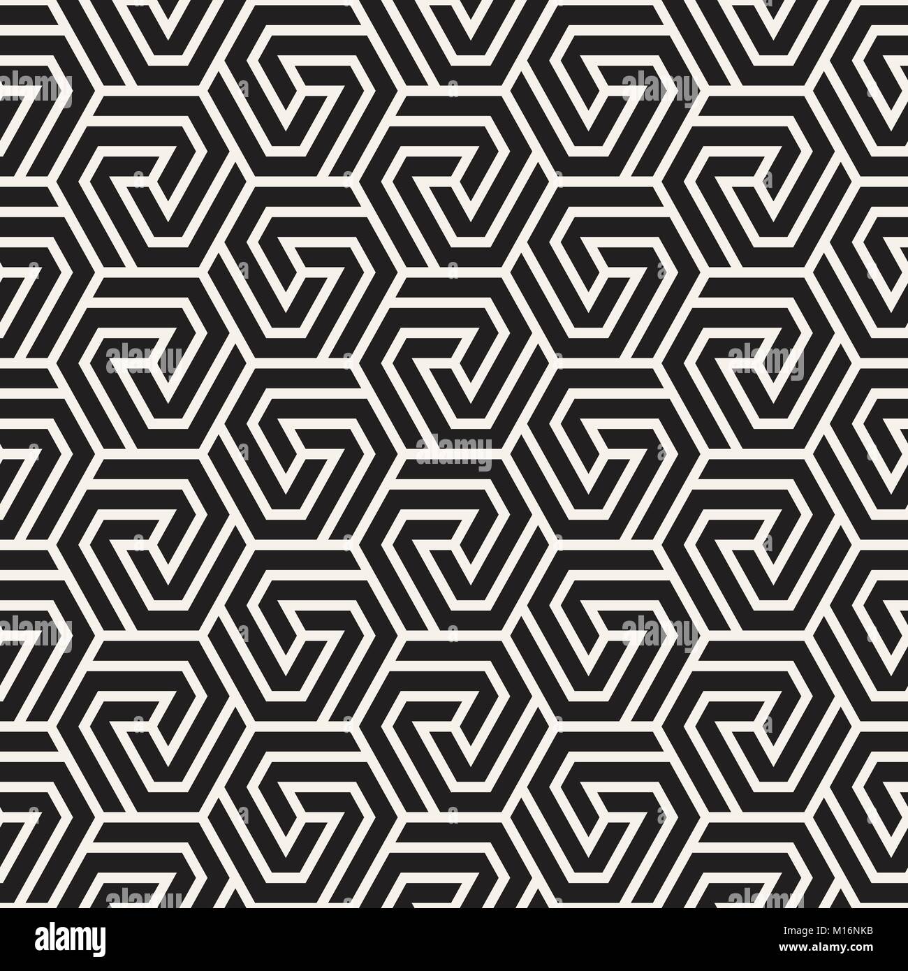 Vector seamless stripes pattern. Modern stylish texture with monochrome ...