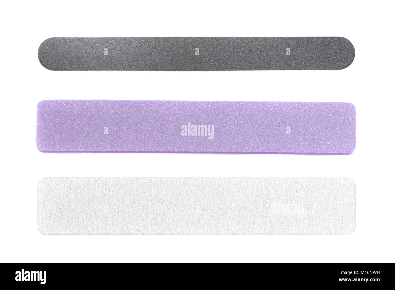 Emery board files over white Stock Photo - Alamy