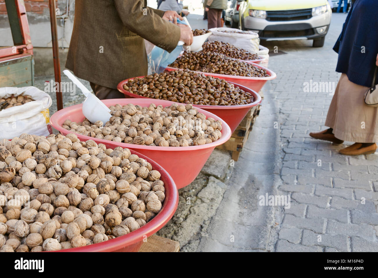 Walnut harvest asia hi-res stock photography and images - Alamy