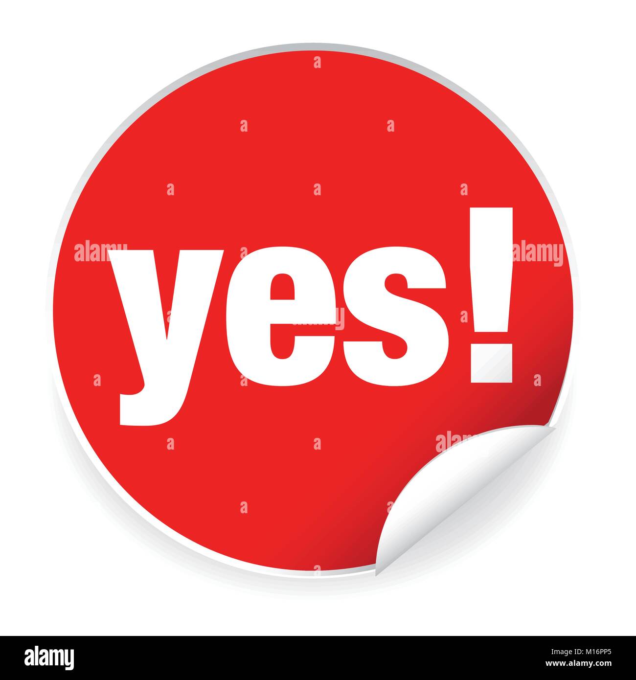 Yes label sticker Stock Vector Image & Art - Alamy