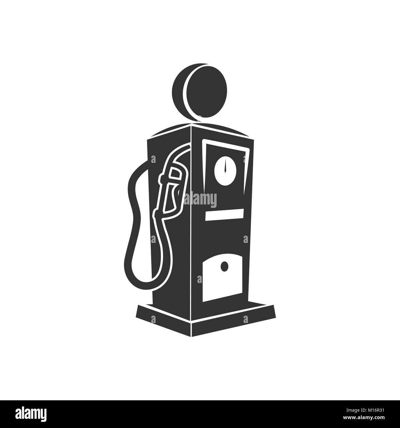Vector gas station icon with graph symbol Stock Photo - Alamy
