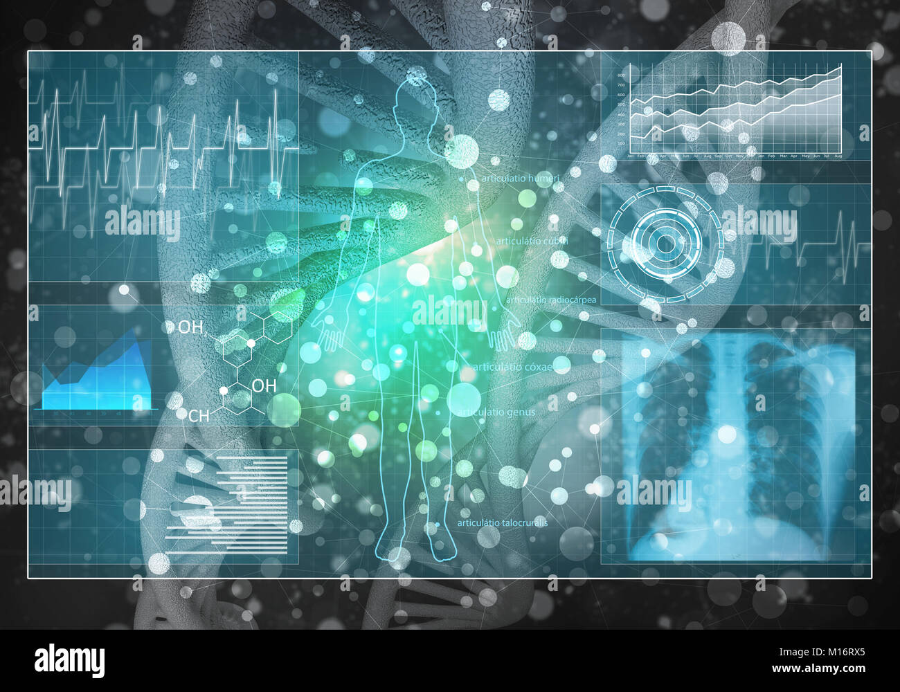Medicine user interface Stock Photo - Alamy