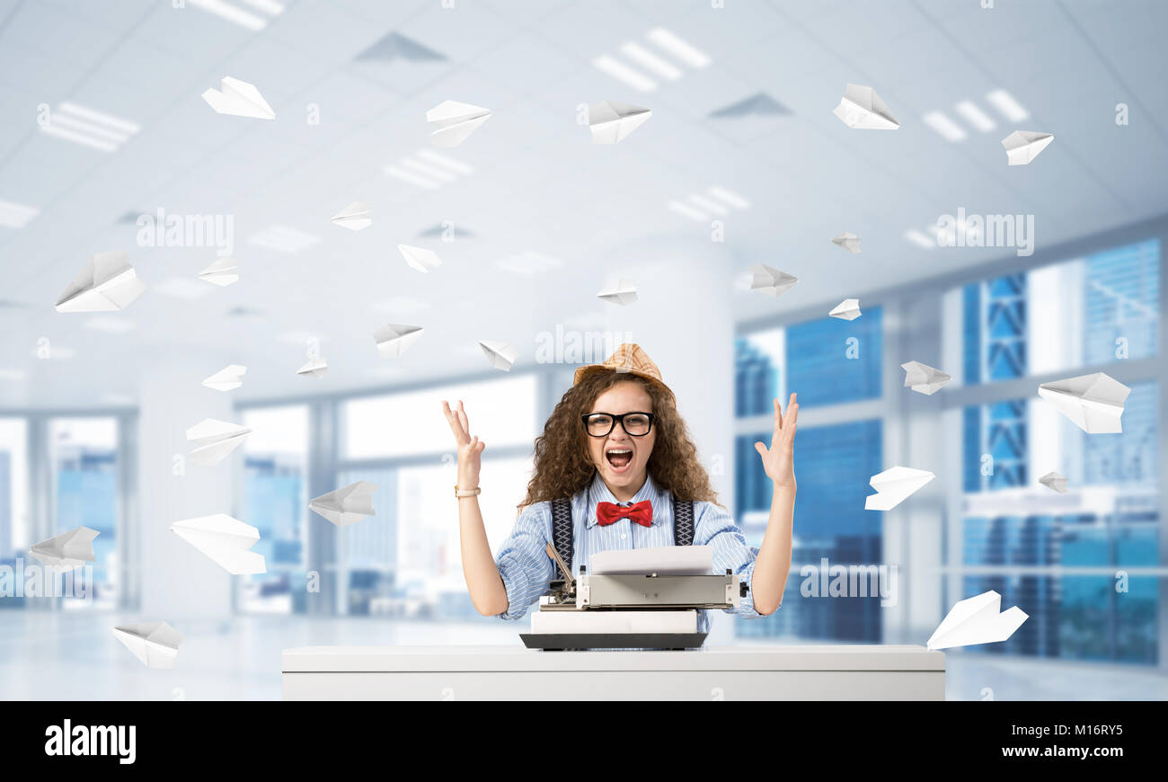 Creative inspiration of young female writer Stock Photo - Alamy