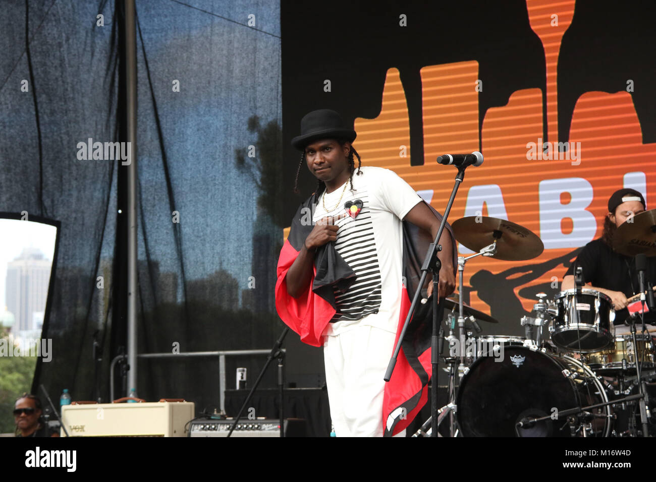 Sydney, Australia. 26 January 2018. Pictured: Baker Boy performs on the ...