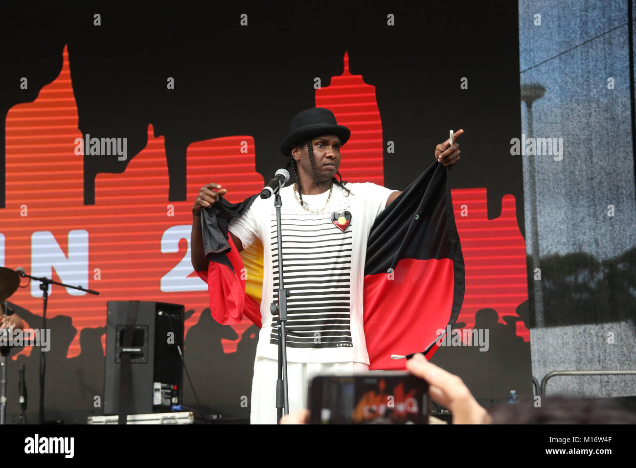 Sydney, Australia. 26 January 2018. Pictured: Baker Boy performs on the ...