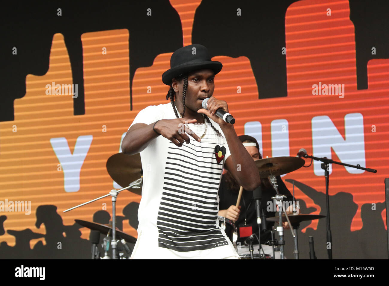 Sydney, Australia. 26 January 2018. Pictured: Baker Boy performs on the ...