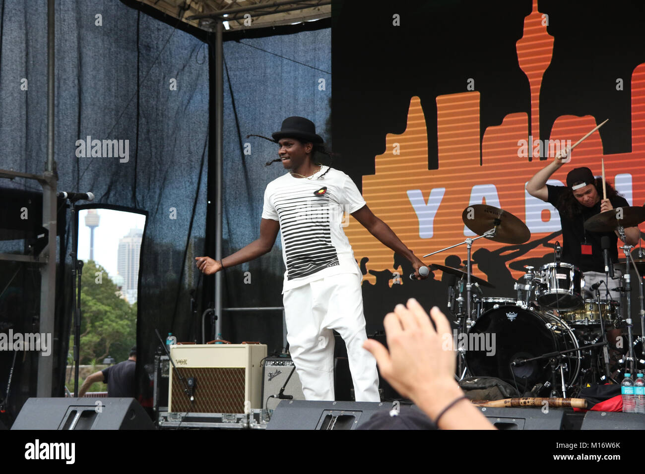 Sydney, Australia. 26 January 2018. Pictured: Baker Boy performs on the ...