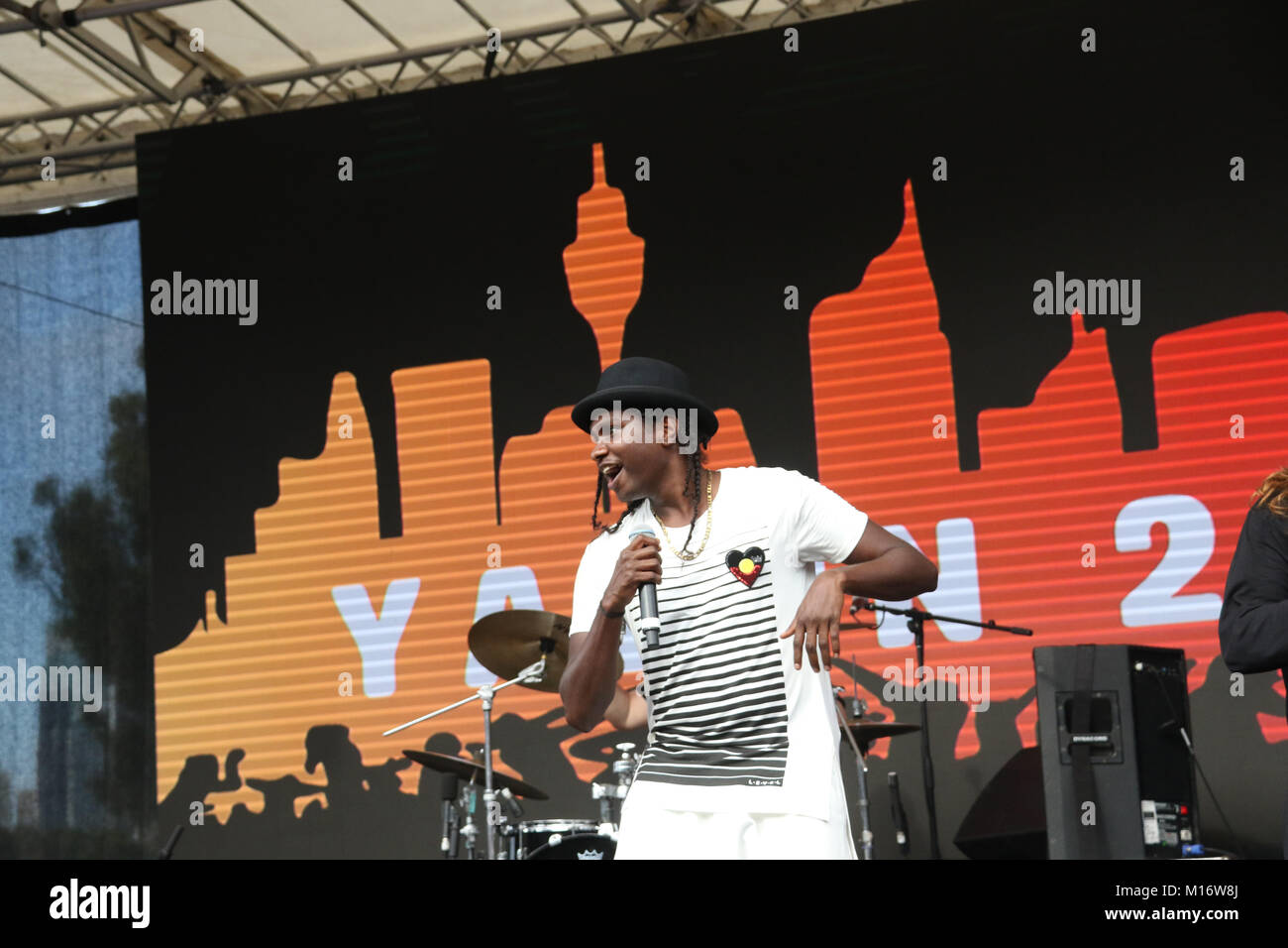 Sydney, Australia. 26 January 2018. Pictured: Baker Boy performs on the ...