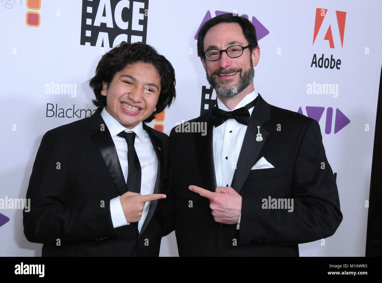 BEVERLY HILLS, CA - JANUARY 26: Actor Anthony Gonzalez and editor Steve ...