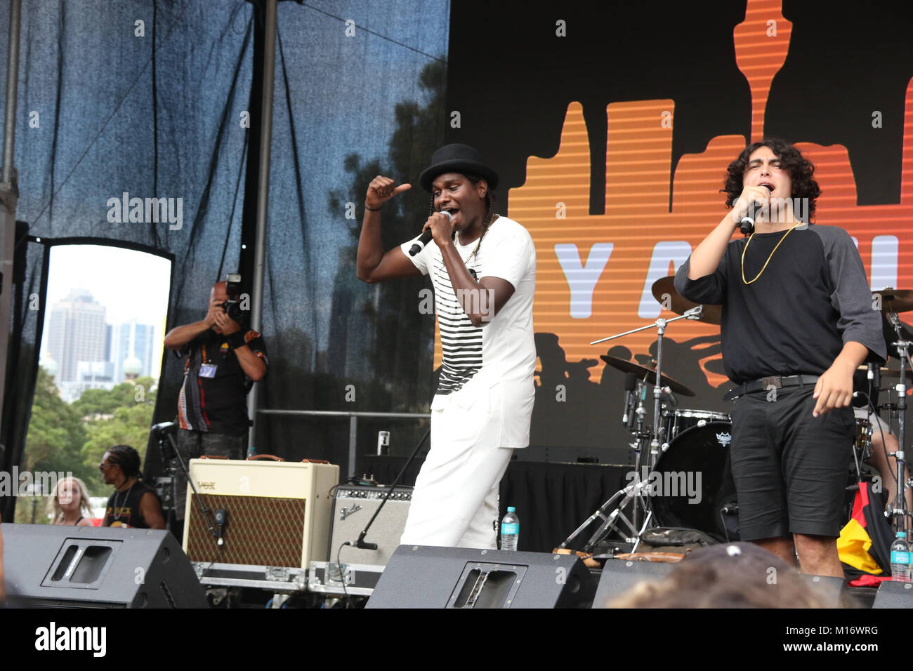 Sydney, Australia. 26 January 2018. Pictured: Baker Boy performs on the ...