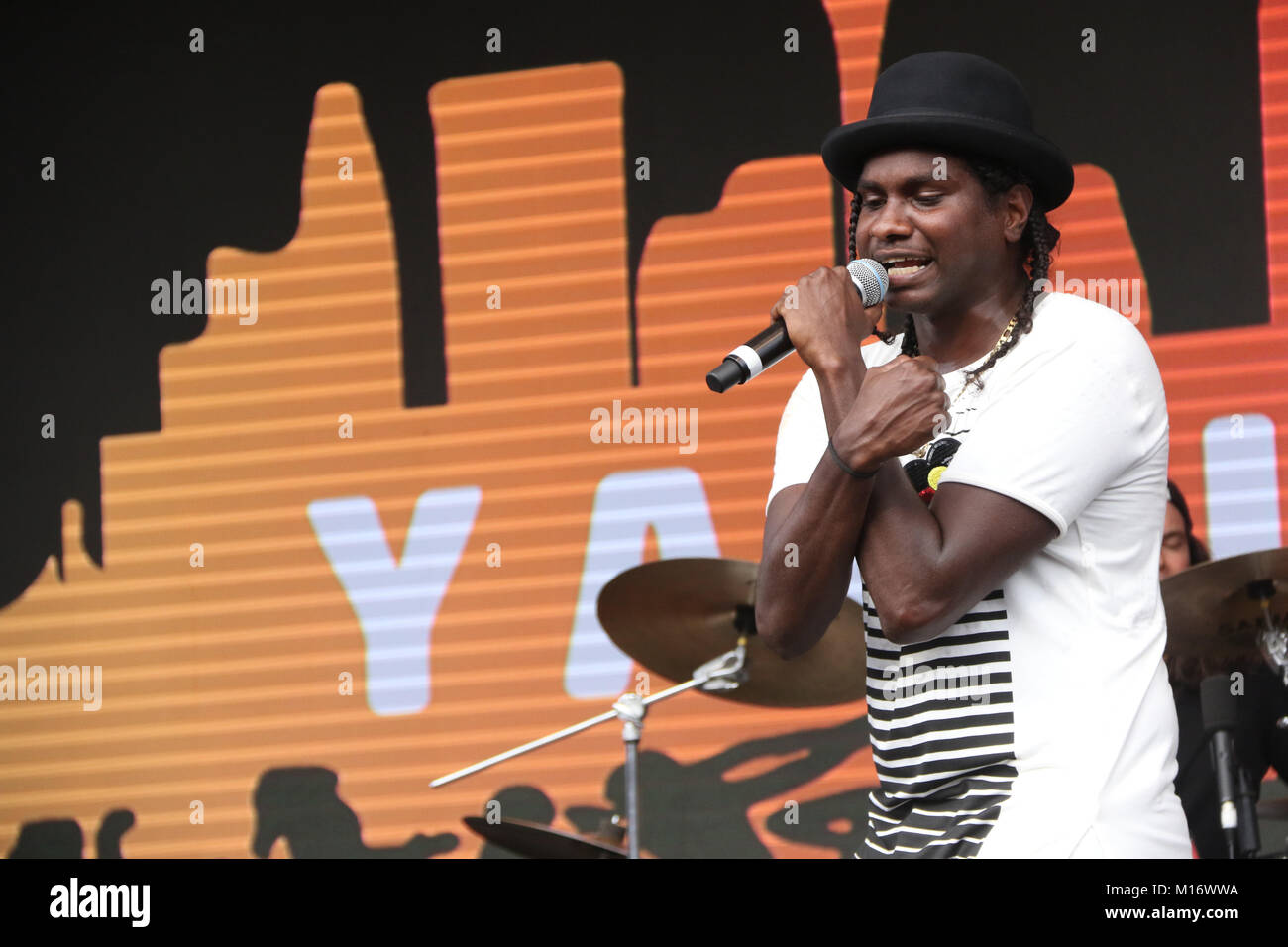 Sydney, Australia. 26 January 2018. Pictured: Baker Boy performs on the ...