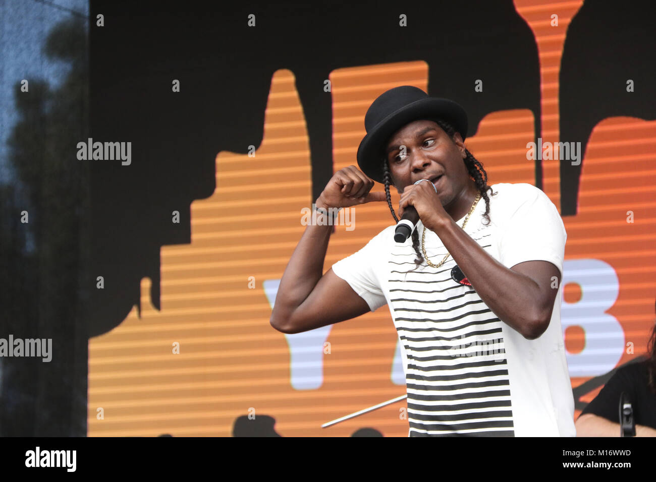 Sydney, Australia. 26 January 2018. Pictured: Baker Boy performs on the ...