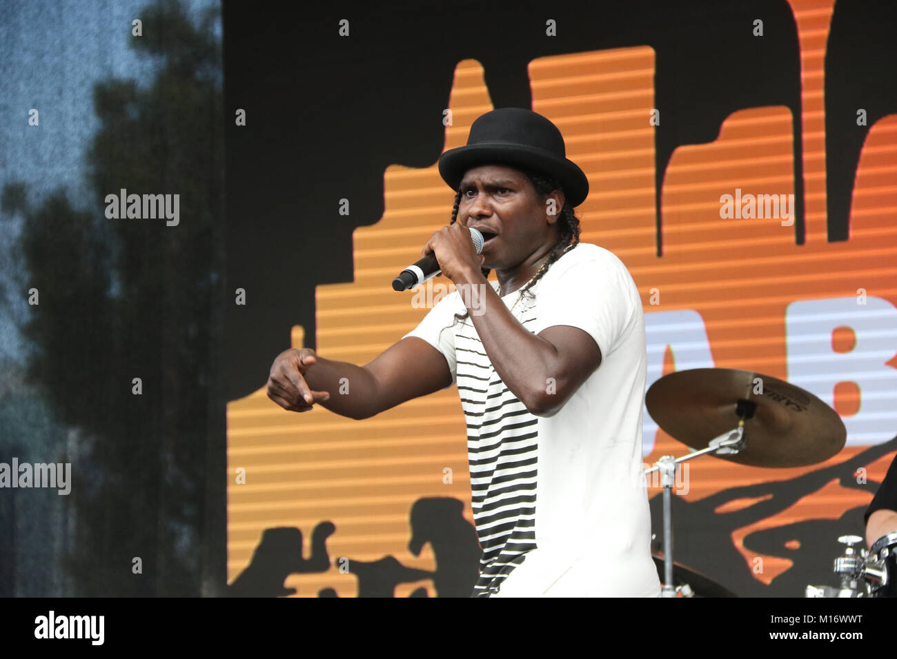 Sydney, Australia. 26 January 2018. Pictured: Baker Boy performs on the ...