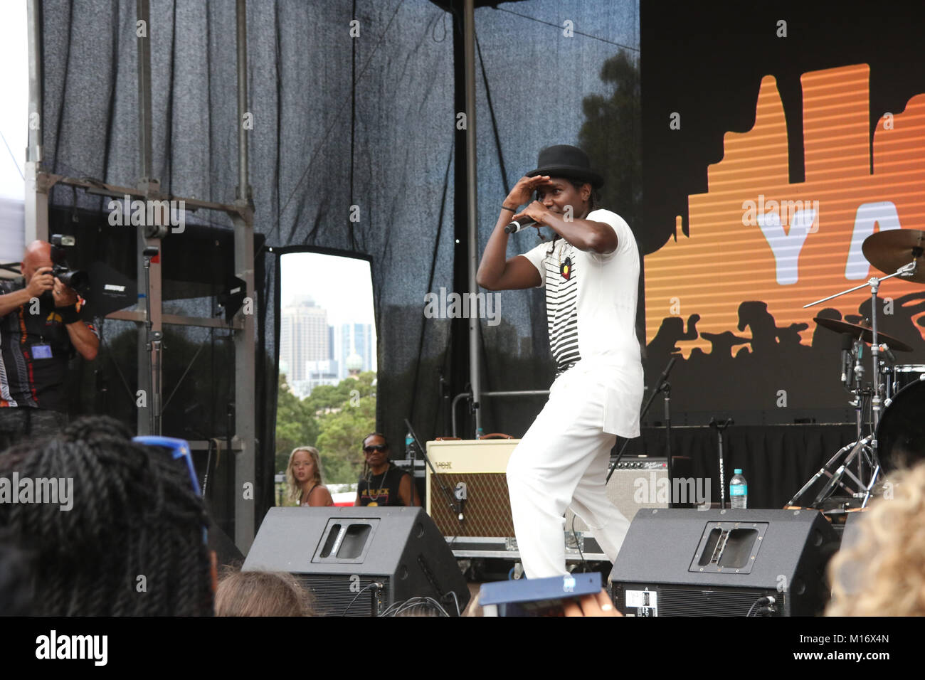 Sydney, Australia. 26 January 2018. Pictured: Baker Boy performs on the ...