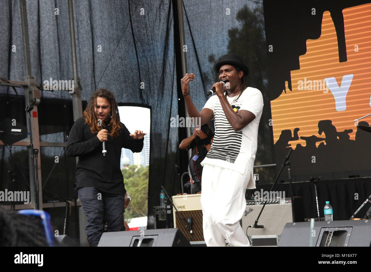 Sydney, Australia. 26 January 2018. Pictured: Baker Boy performs on the ...