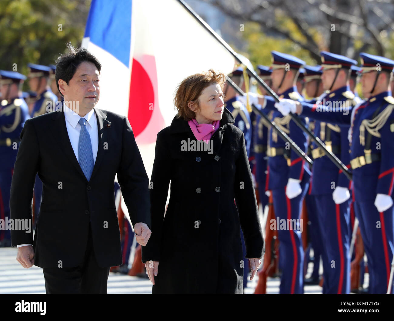 Tokyo, Japan. 27th Jan, 2018. French Armed Forces Minister Florence ...