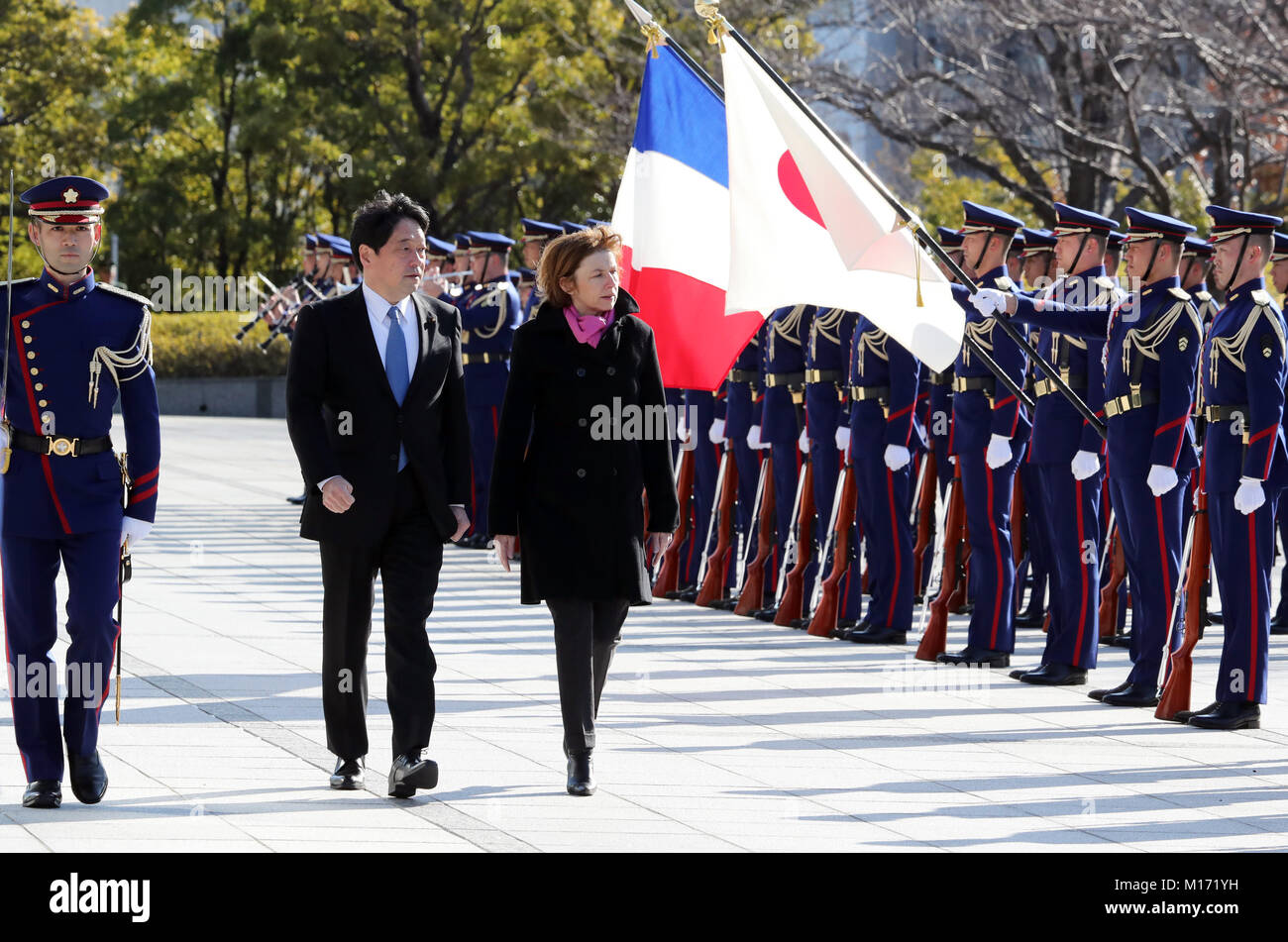 Tokyo, Japan. 27th Jan, 2018. French Armed Forces Minister Florence ...