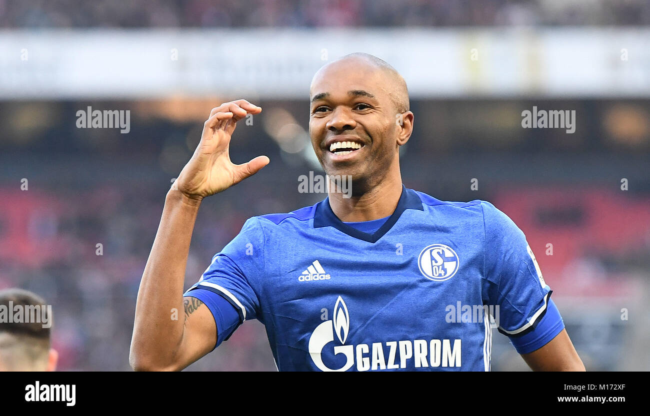 Schalke's Naldo celebrateas after his goal for 0:1 during the German ...