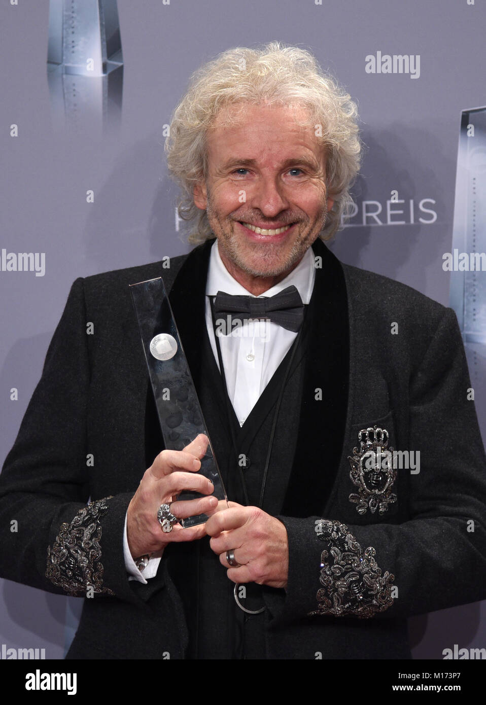 Cologne, Germany. 26th Jan, 2018. Thomas Gottschalk receives an award ...