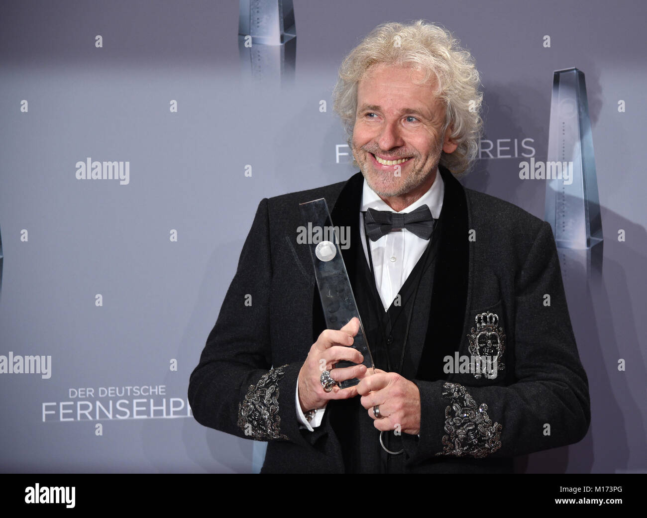Cologne, Germany. 26th Jan, 2018. Thomas Gottschalk receives an award ...