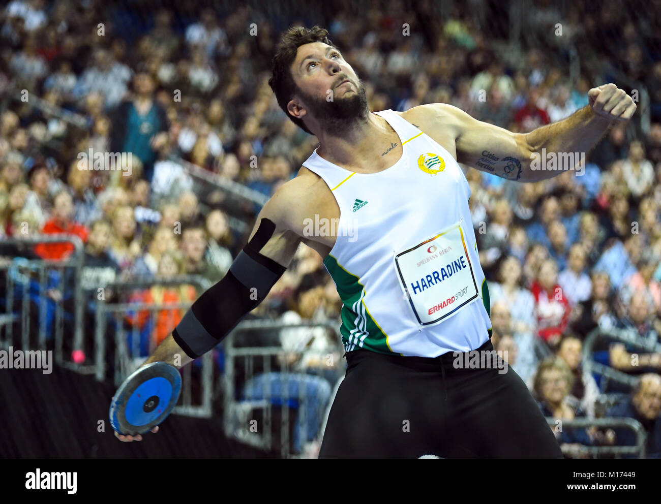 Berlin, Germany. 26th Jan, 2018. Discus thrower Benn Harradine from ...
