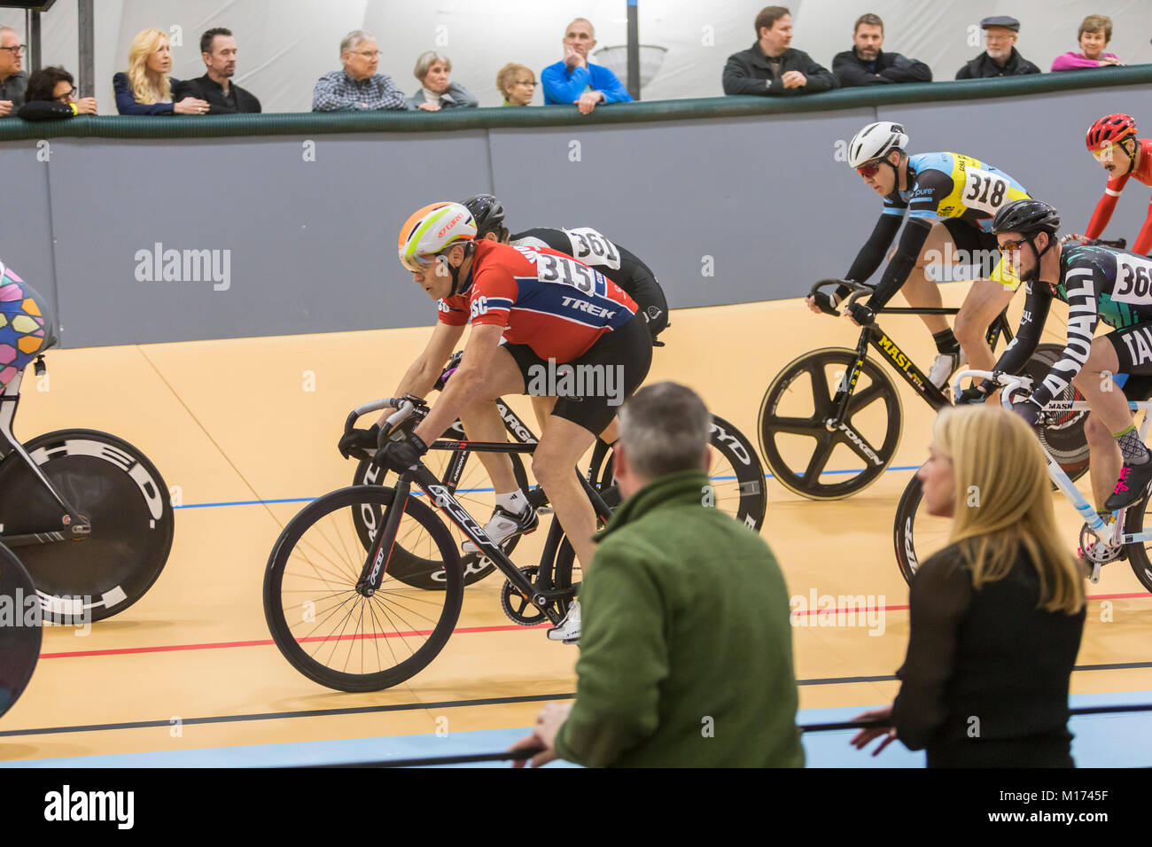 Detroit, Michigan USA - 26 January 2018 - A series of bicycle races ...