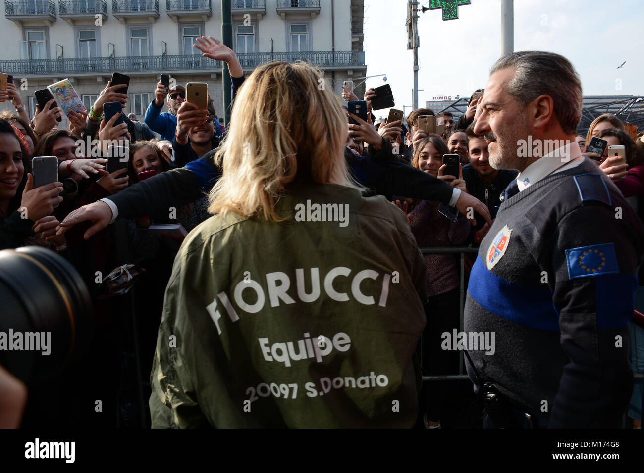 Naples, Italy. 27th Jan, 2018. Emma Marrone italian pop singer meets ...