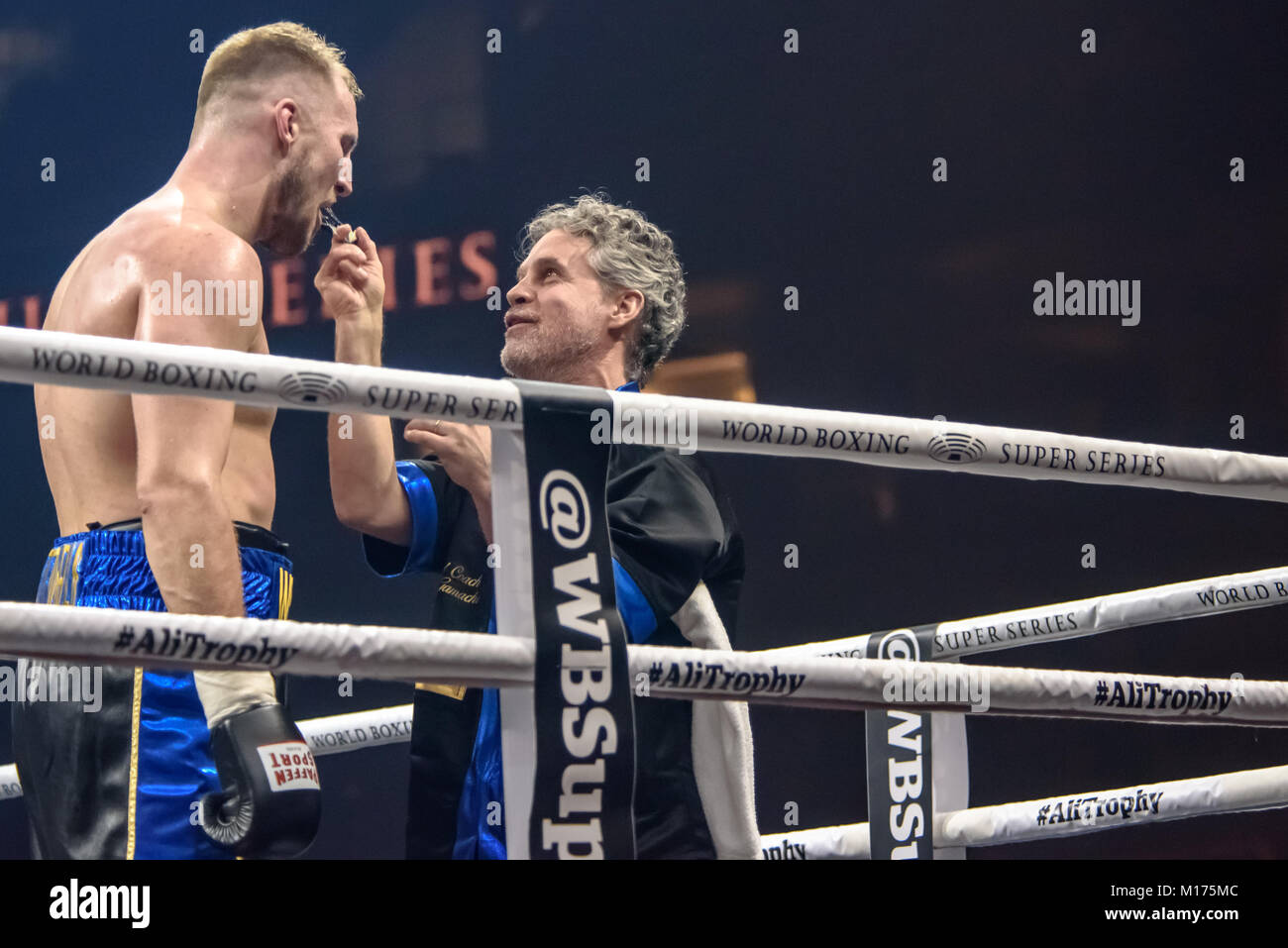 Riga, Latvia. 27th January, 2018. Otto Wallin and Srdan Govedarica ...