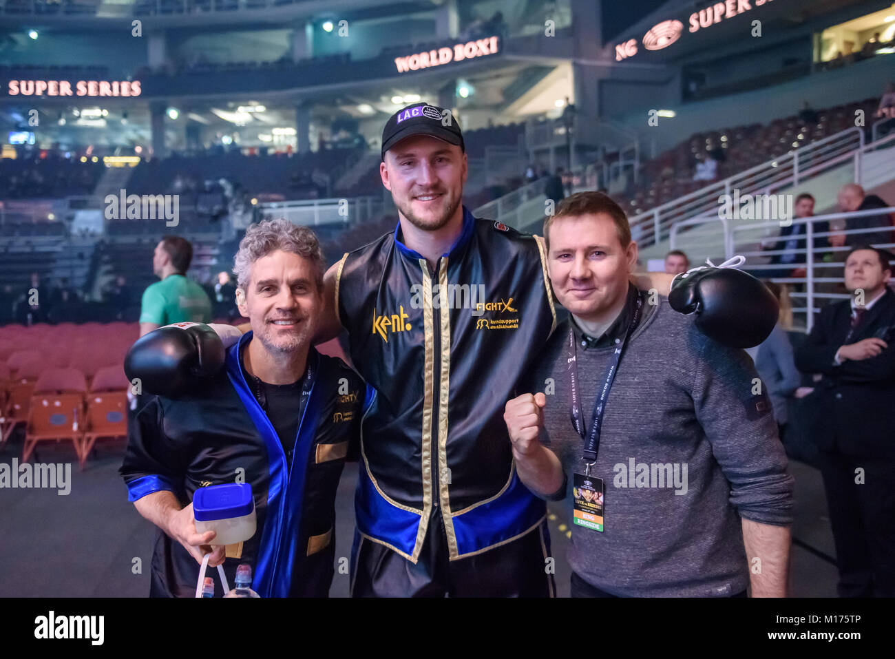 Riga, Latvia. 27th January, 2018. Otto Wallin and Srdan Govedarica ...