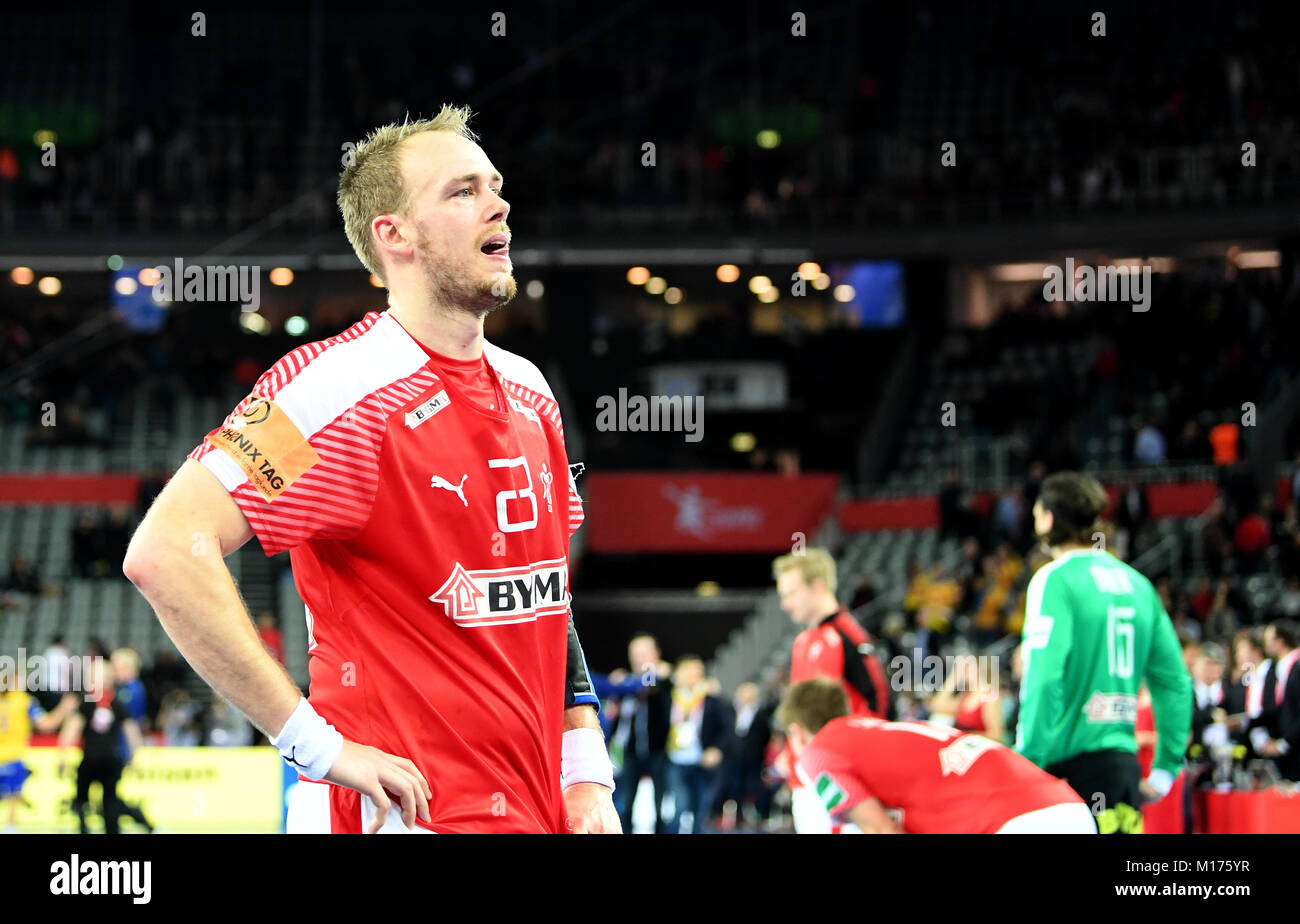 Zagreb, Croatia. 26th Jan, 2018. Denmark's Henrik Toft Hansen stands ...