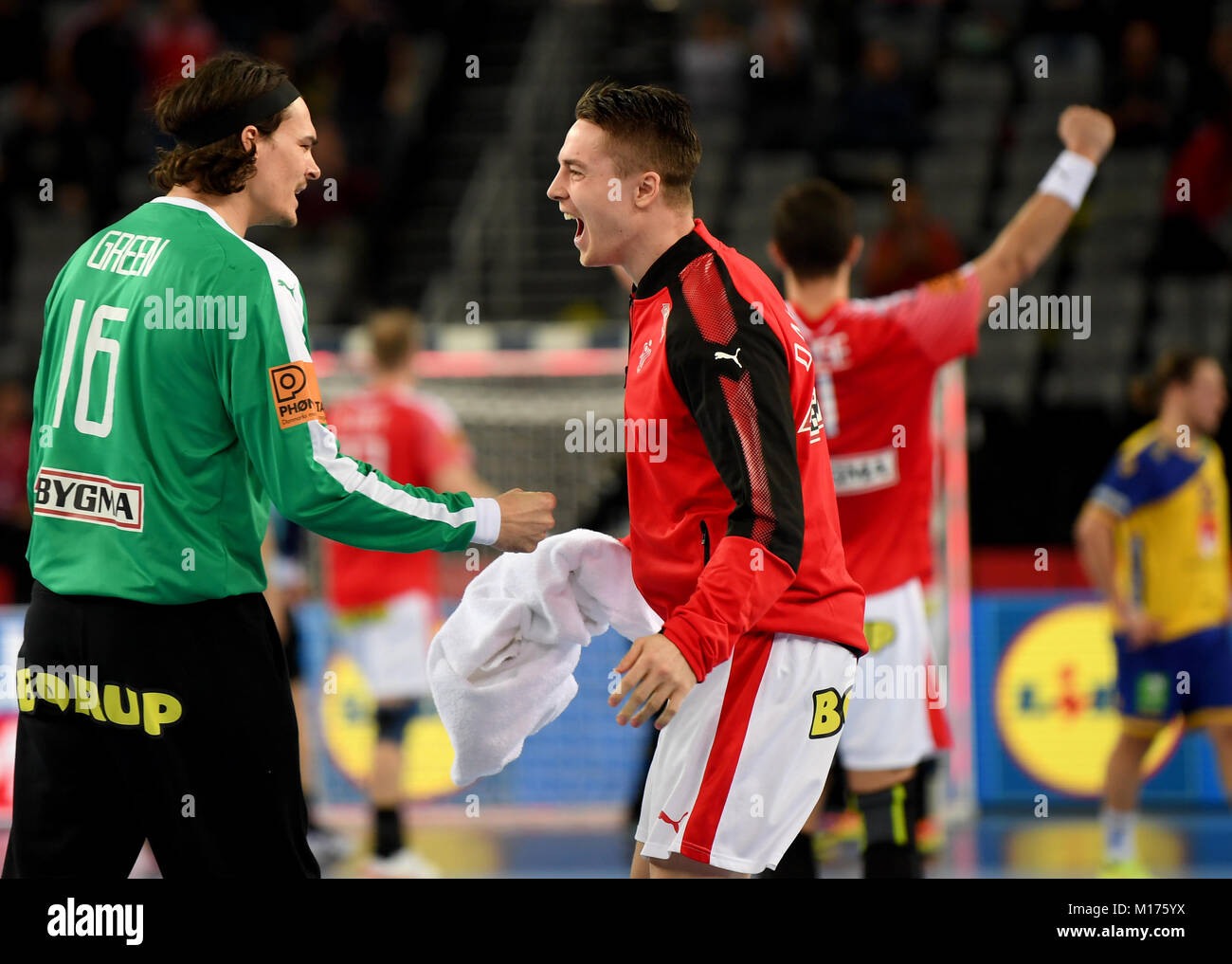 Zagreb, Croatia. 26th Jan, 2018. Denmark's goalkeeper Yannick Green ...