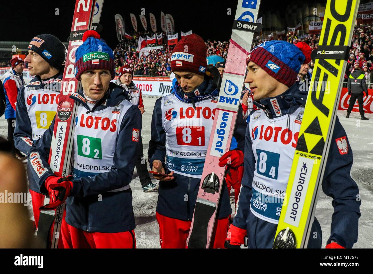 FIS Ski Jumping World Cup on January 27, 2018 in Zakopane, Poland. In ...