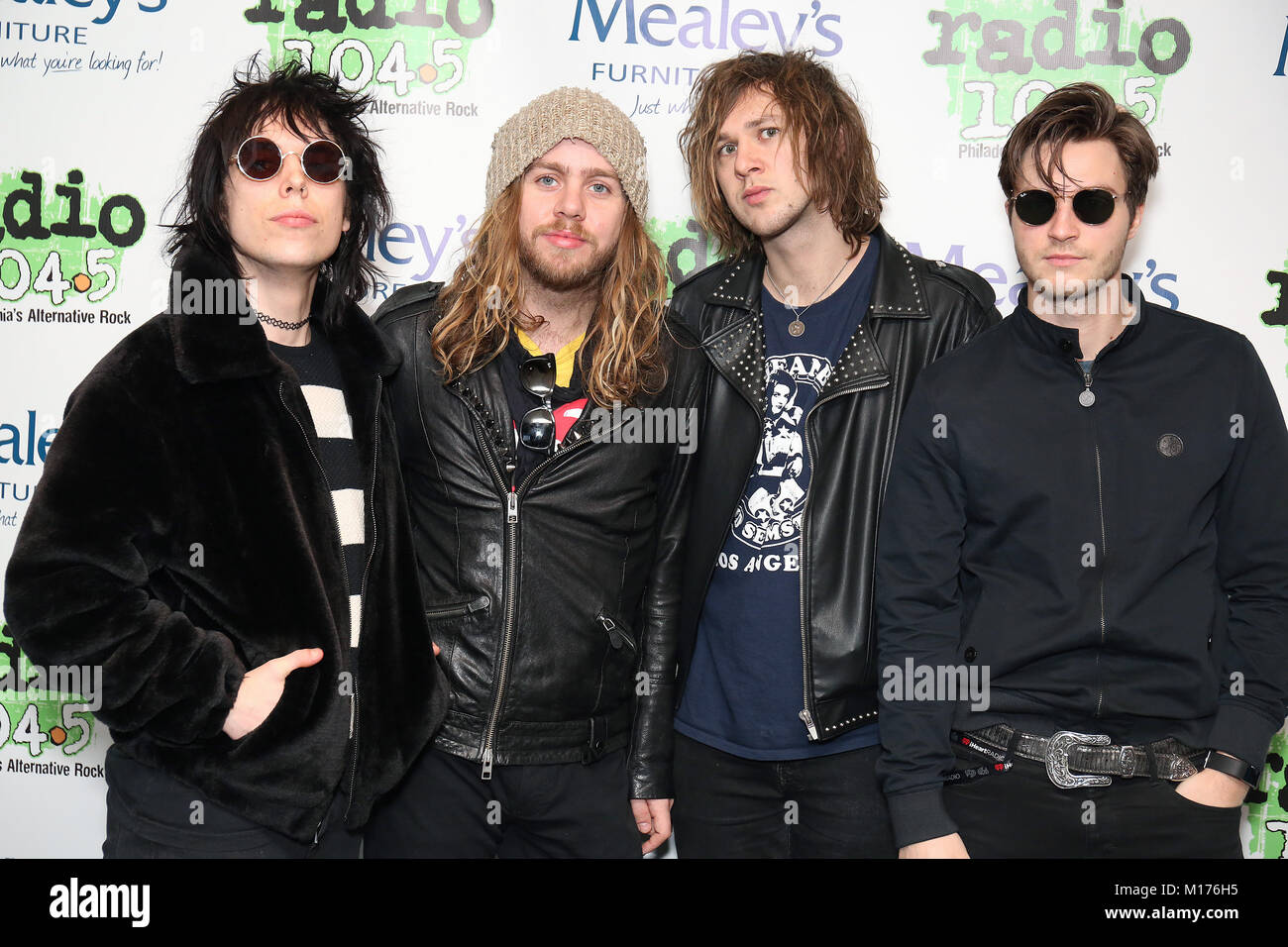 Philadelphia, PA, USA. 27th Jan, 2018. The Struts pictured backstage at ...