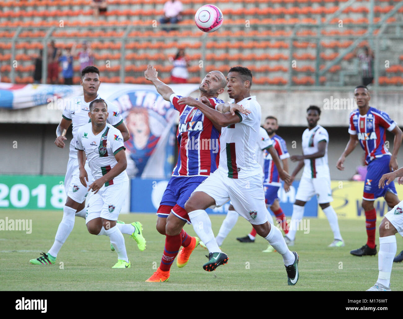 Salvador, Brazil. 27th Jan, 2018. Nilton Bahia player in the game Bahia ...