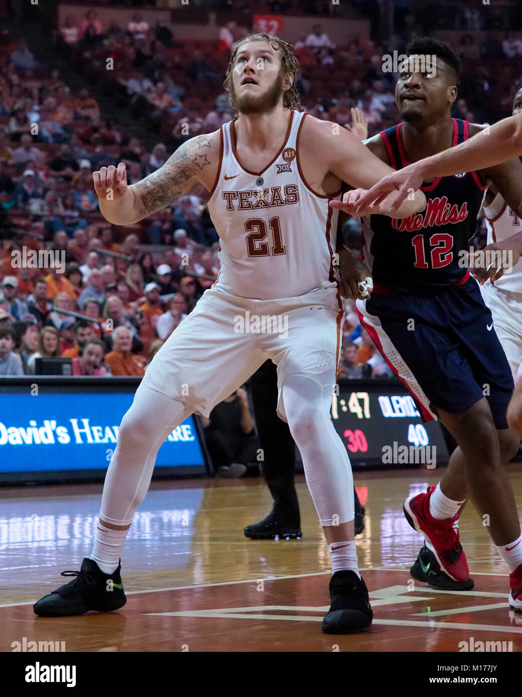 Jan 27, 2018. Dylan Osetkowski #21 of the Texas Longhorns in action vs ...