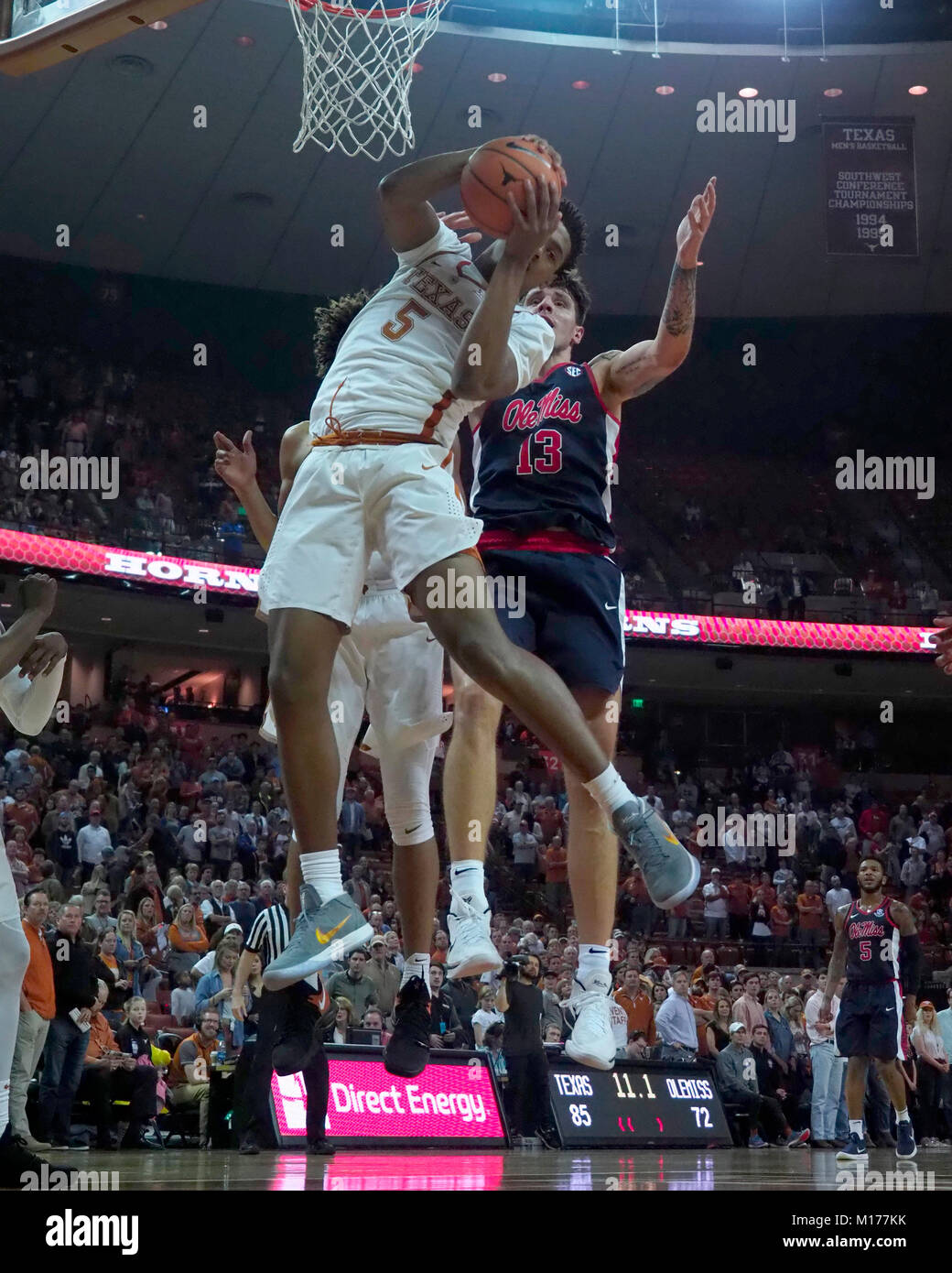 Jan 27, 2018. Royce Hamm Jr. #5 of the Texas Longhorns in action vs the ...