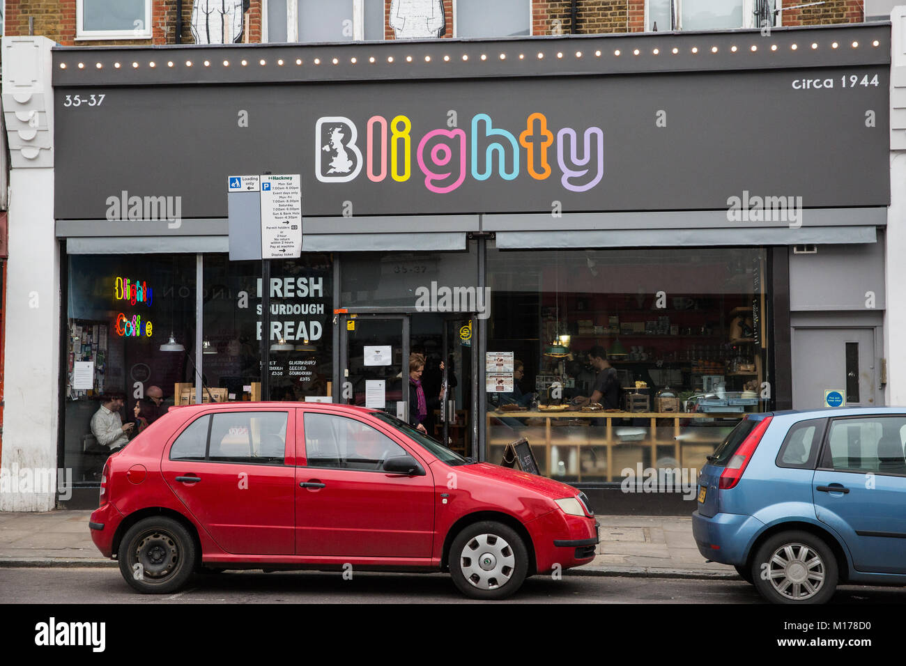 London, UK. 27th January, 2018. The Blighty UK café in Finsbury Park ...