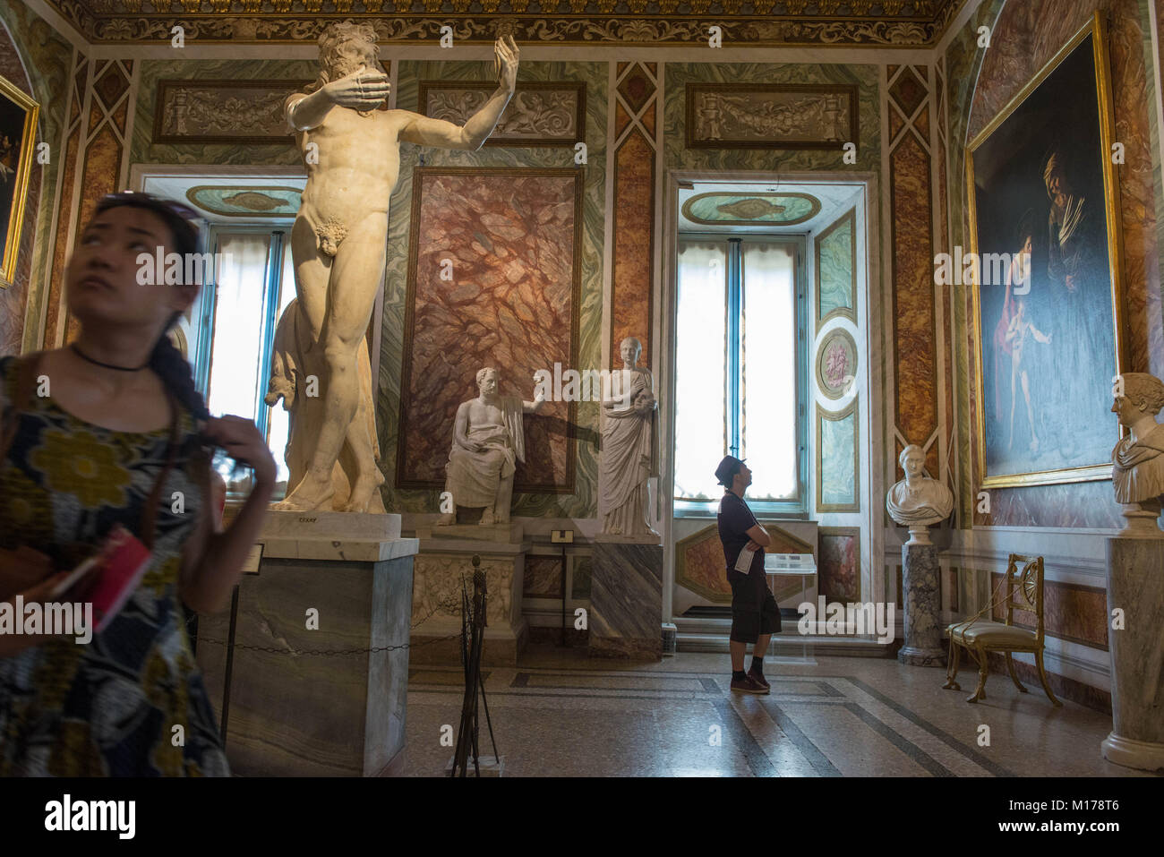 Rome, Italy. Borghese Gallery. Satyr dancing with cymbals, Roman opera ...